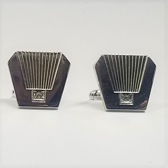 Anson | Accessories | Vintage Anson Silver Diamond Cufflinks | Poshmark